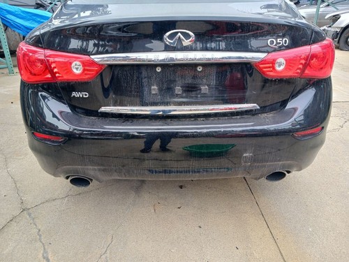 14-17 INFINITI Q50 Rear Bumper Black/G w/o Park Assist OEM 850224GA0H ...