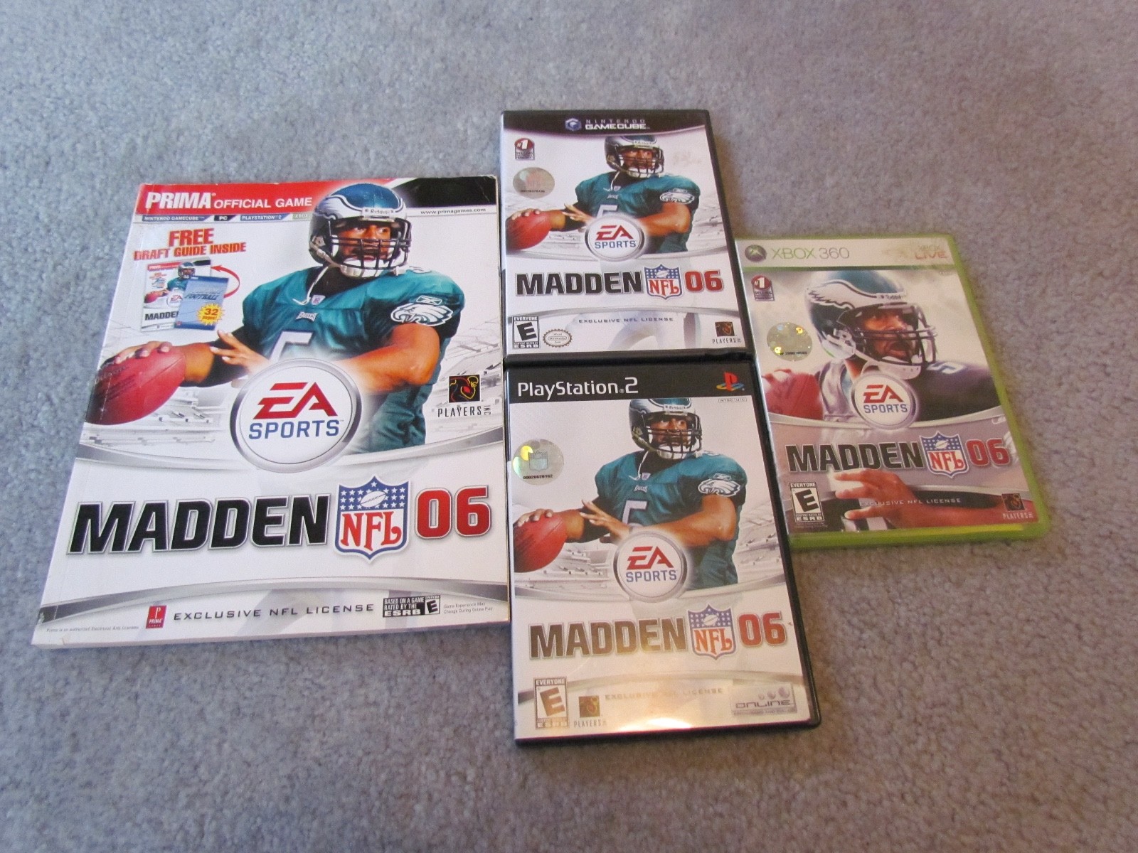Madden NFL 06 (Sony PlayStation 2, 2005) 3 GAMES PRIMA GUIDE GAMECUBE ...