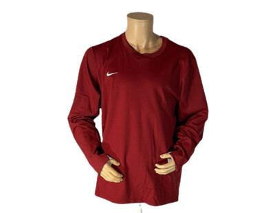NWT Nike Mens Maroon Football Fleece Dri Fit Pullover Shirt CI4544-698 ...