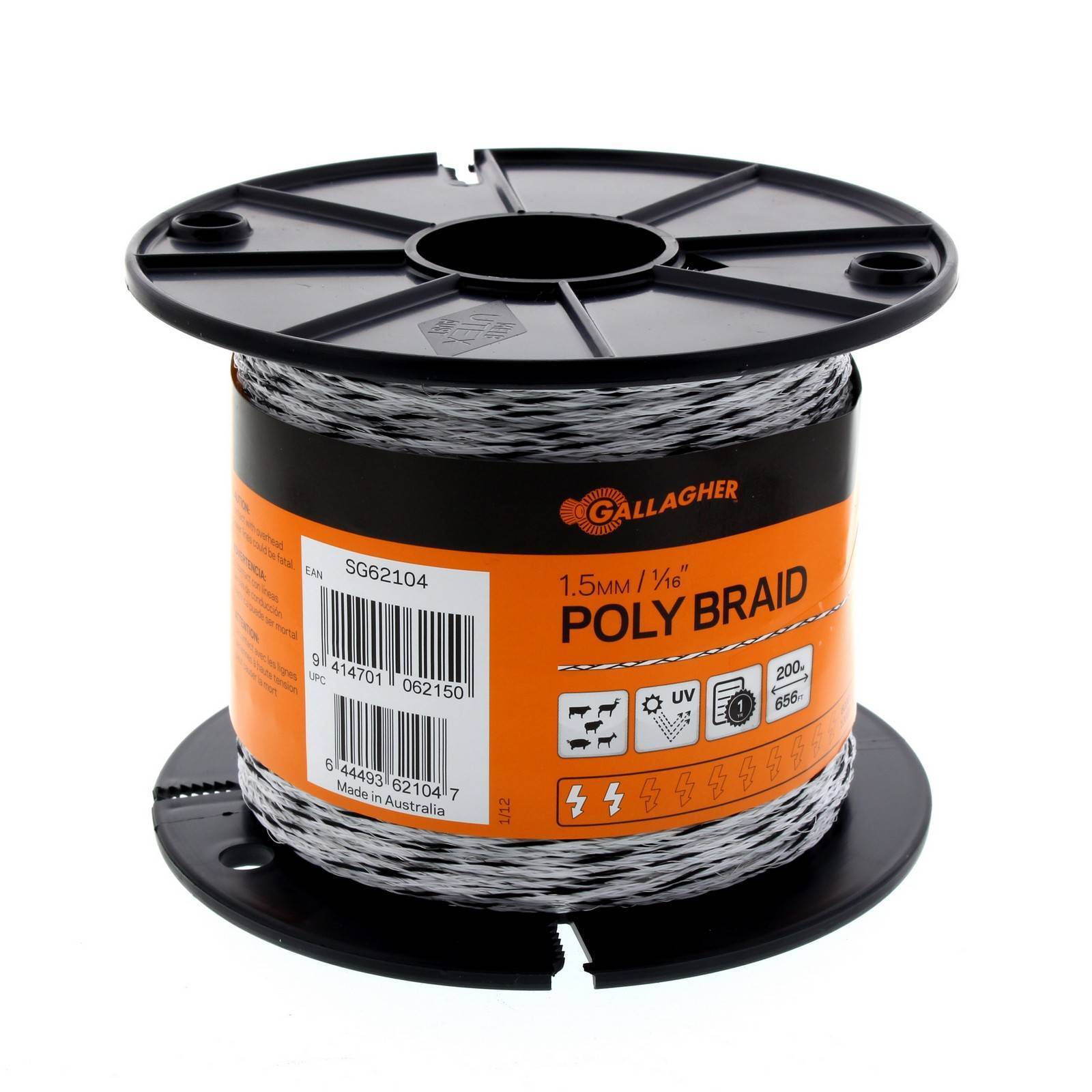 Poly Braid 6 Strand 200m (656 ft) Electric Fencing G62104 Gallagher ...