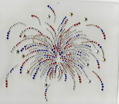 Firework Spray July 4th Iron On Transfer Rhinestone Design Motif | eBay