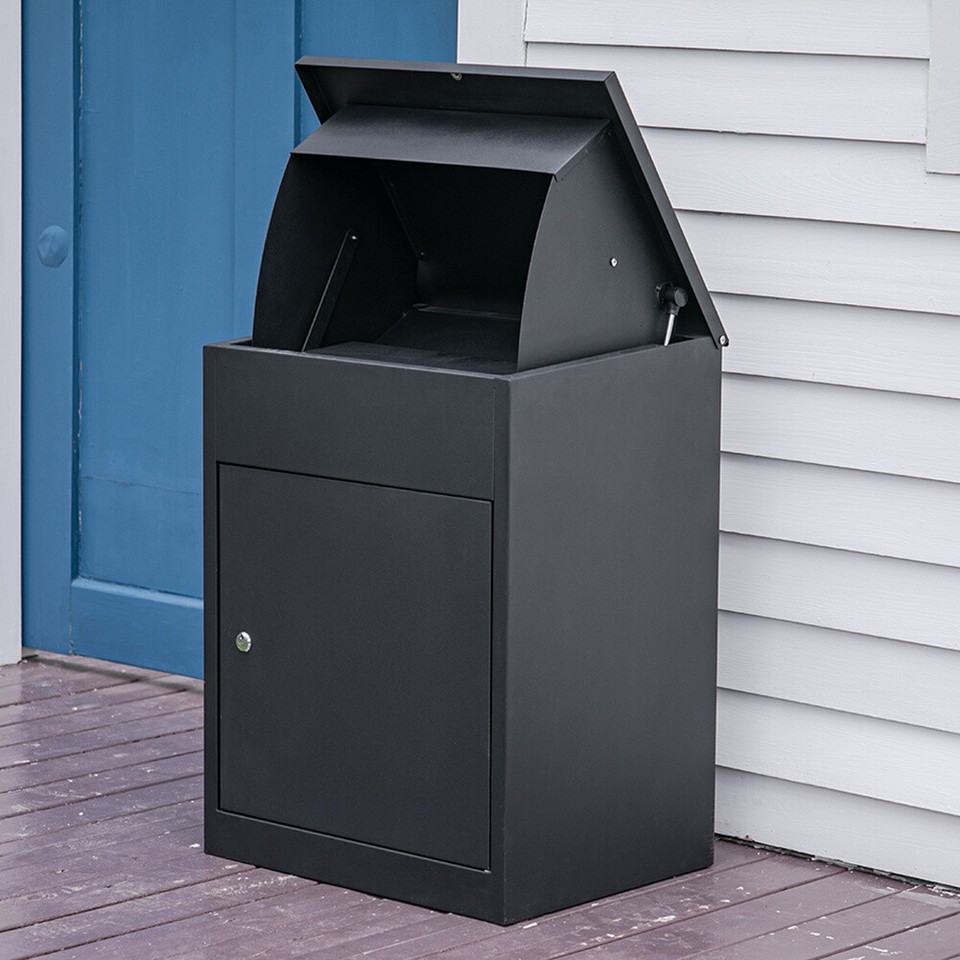 Extra Large Lockable Parcel Package Delivery Drop Box Letterbox Storage ...