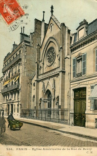 Carte PARIS Eglise Américaine de la rue de Berry Temple | eBay