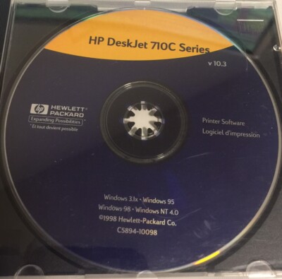 HP Deskjet Printer 710C Series Printer Software Drivers Disk Win95 ...
