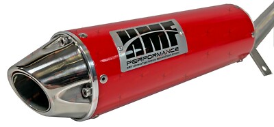 HMF Red Yamaha Warrior 350 Slip on Exhaust Muffler Pipe Atv Silencer ...
