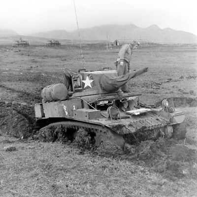 WW2 WWII Photo World War Two / US Army M3 Stuart Tank Aleutian Islands ...