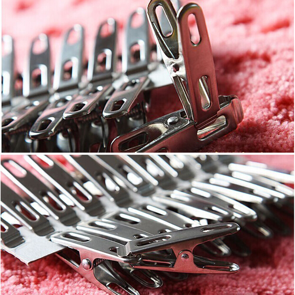 Small Clothes Peg Stainless Steel Spring Loaded Rustproof Travel ...