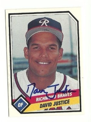 David Justice 1989 CMC Richmond Braves signed auto autographed card | eBay