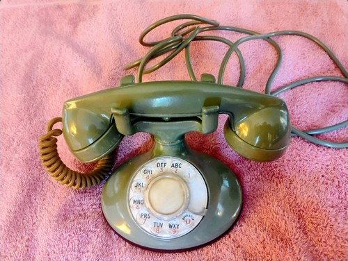 Vintage Western Electric #202 Olive Green Cradle Telephone | eBay