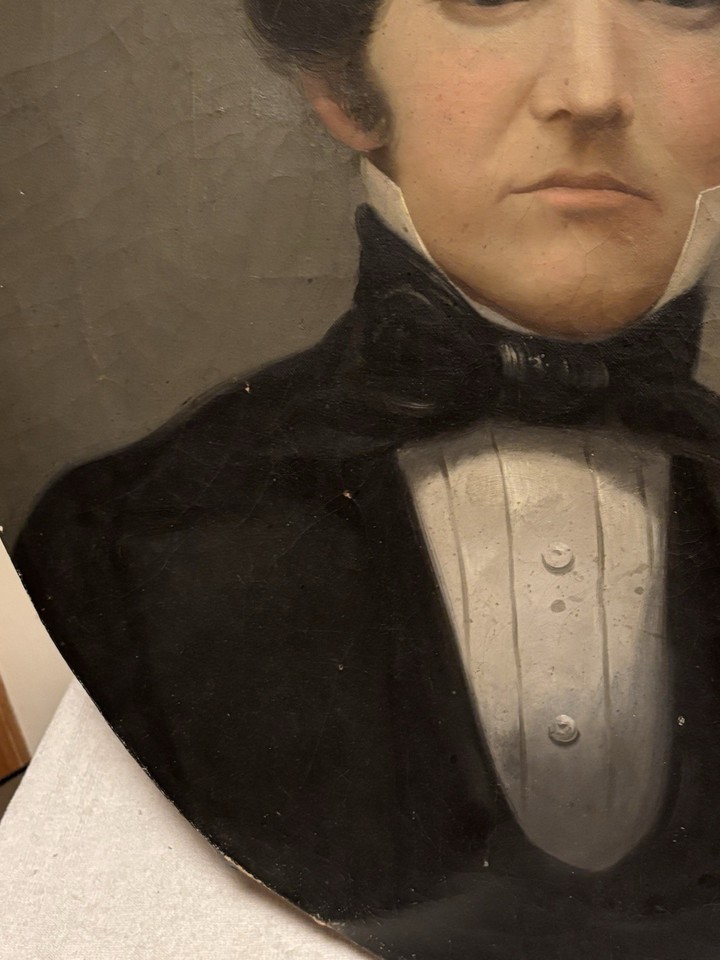 Antique RARE 1830’s Oil Painting Portrait Youngest MI Governor Stevens ...