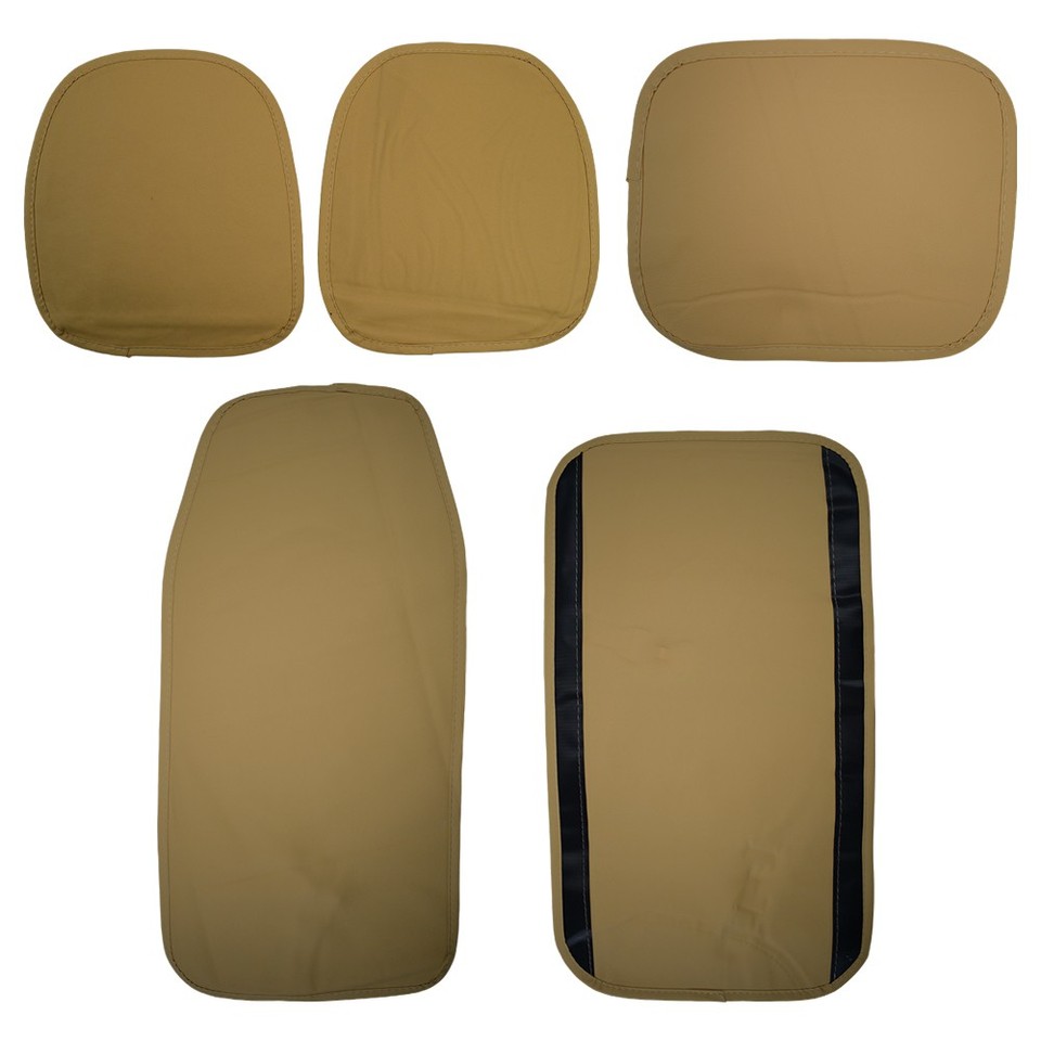 Seat Covers Front Rear Cushion Full Set Universal Deluxe PU Leather 5 ...