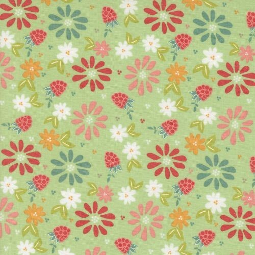 Raspberry Summer By Sherri & Chelsi For Moda - Mint Florals #37690-15 ...