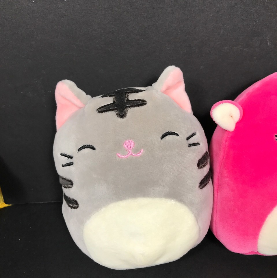 kelly toys squishmallow lot 5 small plush animals cat owl unicorn panda ...