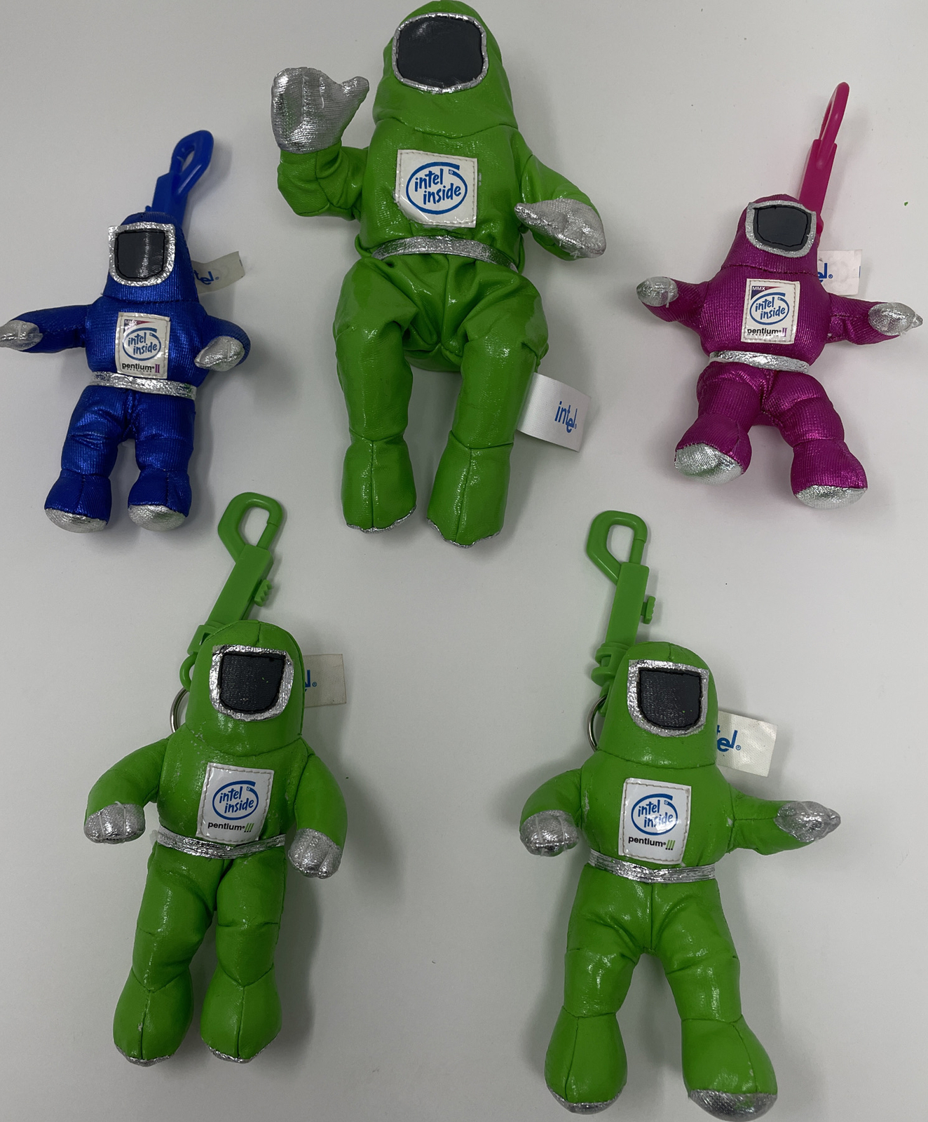 Set of 5 Vintage Intel Bunny People Astronaut Plush Dolls six with tags ...