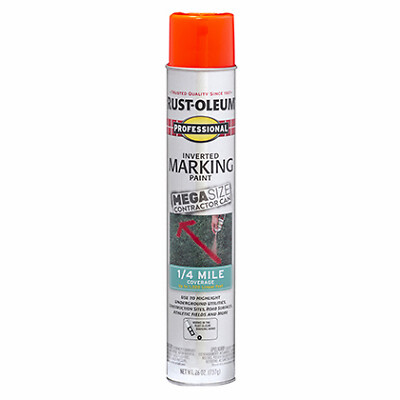6 PAK Rust-Oleum Professional Mega Marking; 26 oz. Spray Paint ...