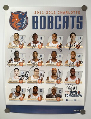 Charlotte Bobcats 2011-2012 Team Poster - Autographed By All Players | eBay