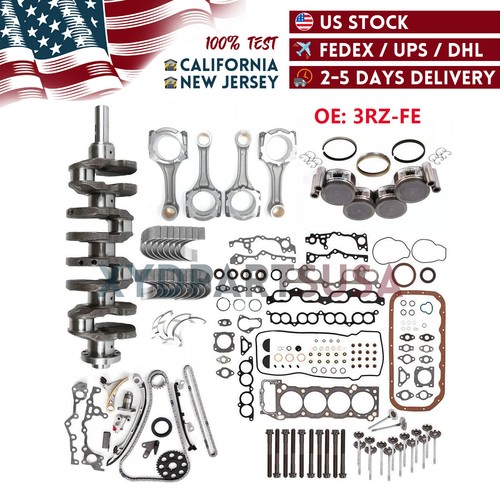 3RZ-FEEngine Rebuild Piston Gasekt Kit - Crankshaft Rods Timing for ...