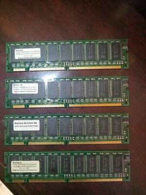 Lot Of 4 Siemens 32MB ECC PC66 222 620 0015 Memory Ram | eBay