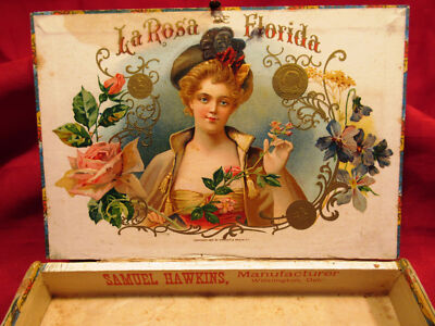1899 - La Rosa De Florida - Cigar Box Wilmington De NICE condition ...