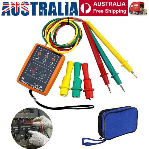 Phase Tester Detector 852B 60~600V 20Hz-400Hz AC Three-phase Sequence ...