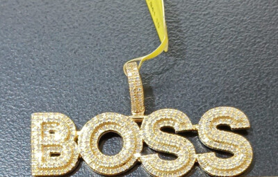 10k Solid Gold 0.78 Carat Boss Pendant Natural Diamond Pendant | eBay