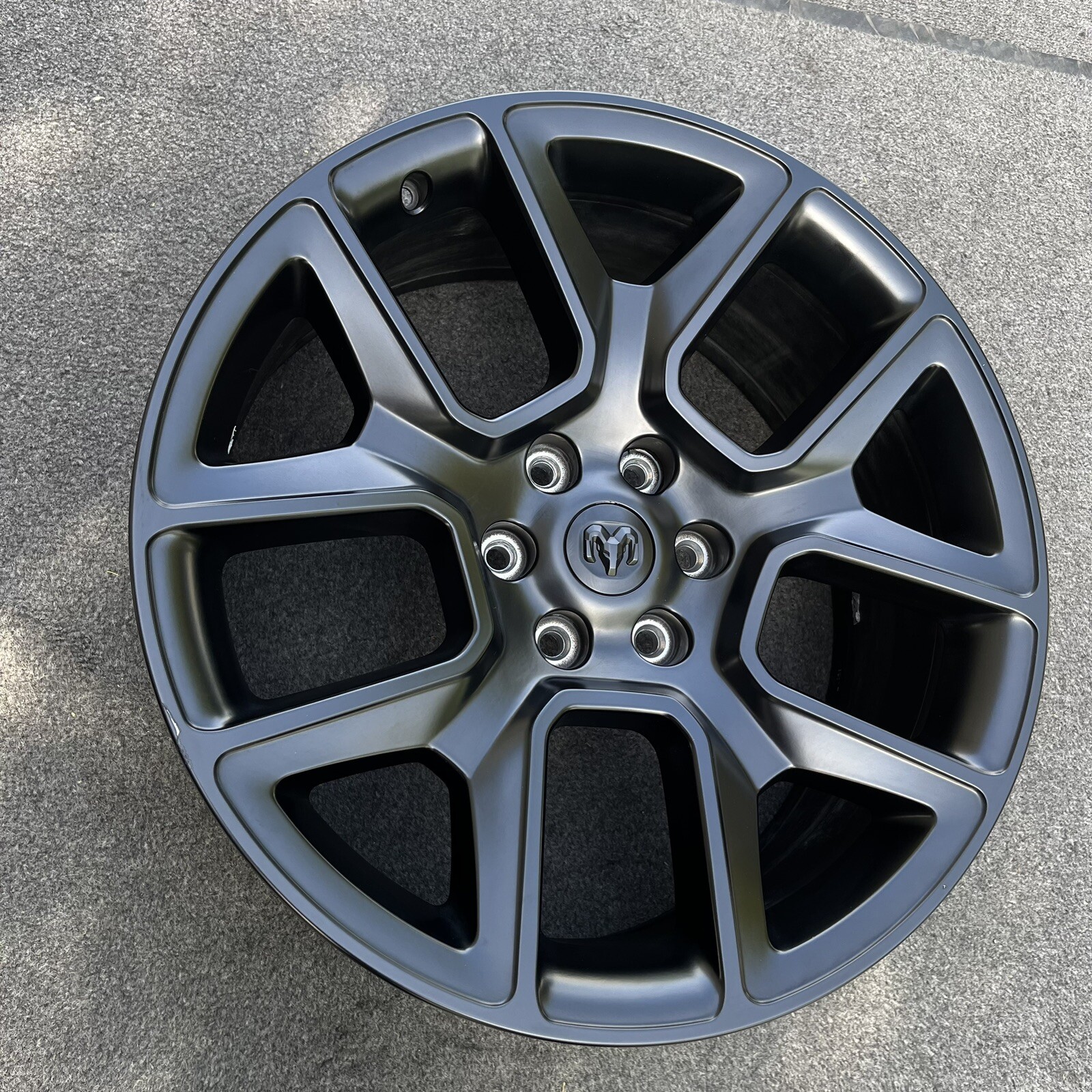 SINGLE 22 INCH WHEEL/RIM RAM 1500 2020-2023 GENUINE OEM MATTE BLACK ...