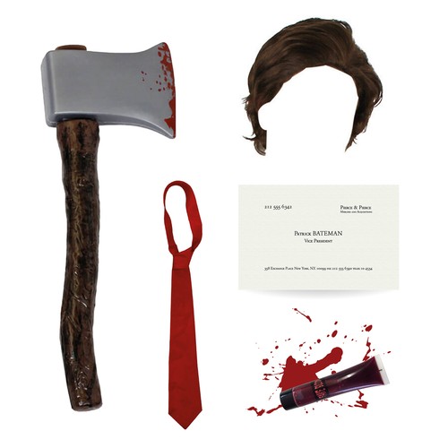 Patrick Bateman Costume Set American Psycho Halloween Fancy Dress Film ...