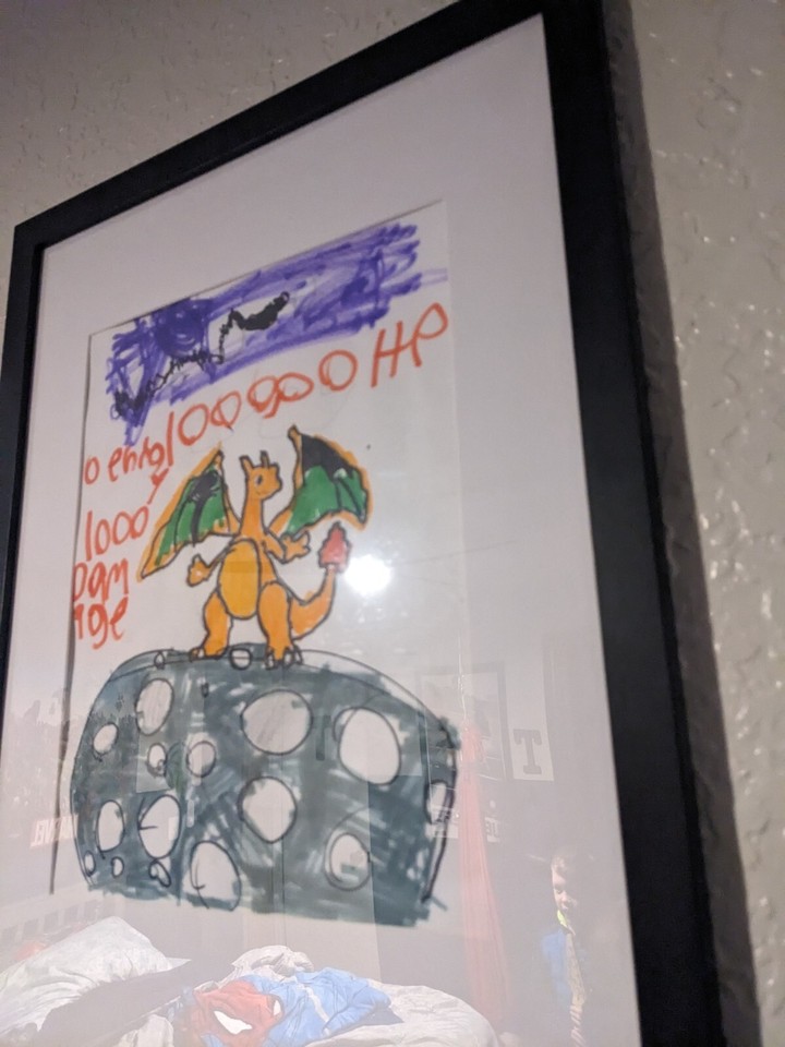 Charizard Pokemon Card Fan Art Drawing with Frame 1/1 by Artist Mr ...
