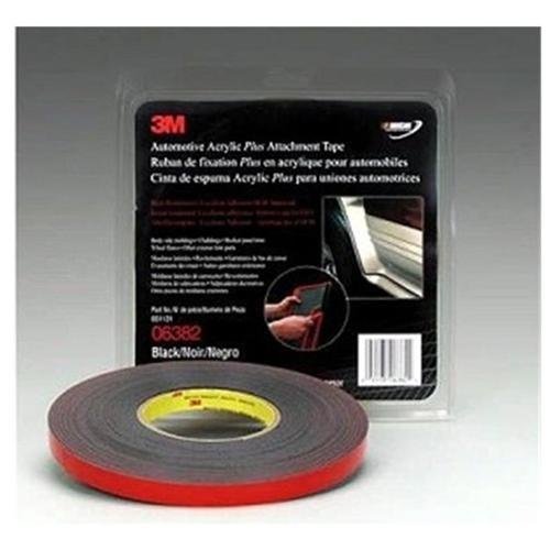 3M Company 6382 Automotive Acrylic Plus Attachment Tape 06382 Black 1/2 ...