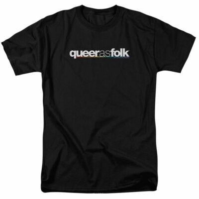 Queer As Folk Logo T Shirt Mens Licensed Classic TV Show Pride Tee ...