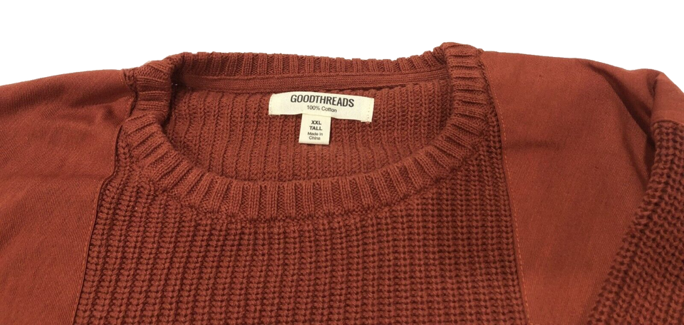 Men's 100% Soft Cotton Knitted Sweater XXL Tall Rust Color | eBay