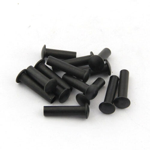 M3 Large flat head Screw Half Round head hollow Rivet Black Iron Rivets ...