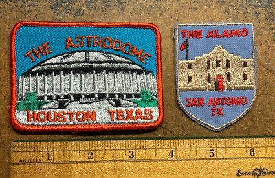 Lot 2 vtg TEXAS Patches travel souvenir THE ASTRODOME & The Alamo San Antonio | eBay