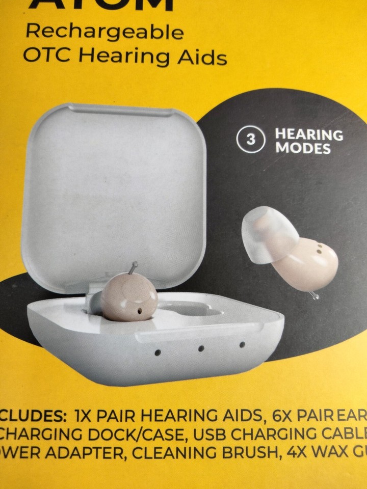 Audien Atom One Rechargeable OTC Hearing Aids NEW Sealed | eBay