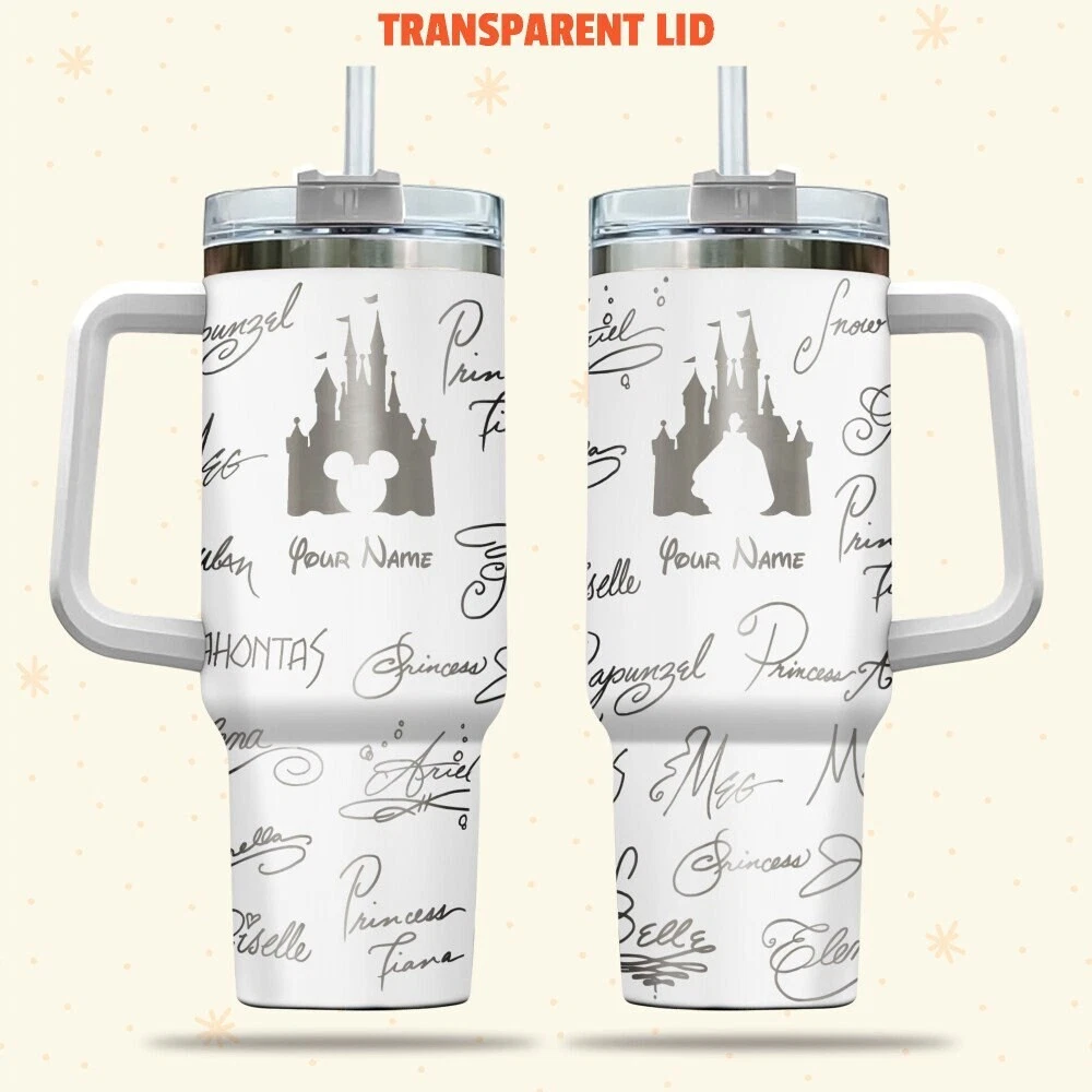 Custom Disney Character Signature Princess Tumbler, Disney Characters ...