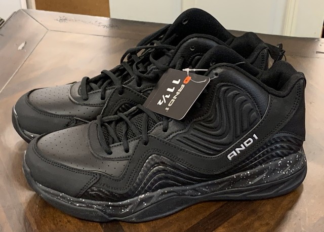 And1 Men's Maverick Stylish Basketball Shoes US Size 11.5 Black Lace-up ...