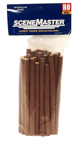 HO Scale Walthers SceneMaster 949-3108 Log Load for 45' Logging Cars ...