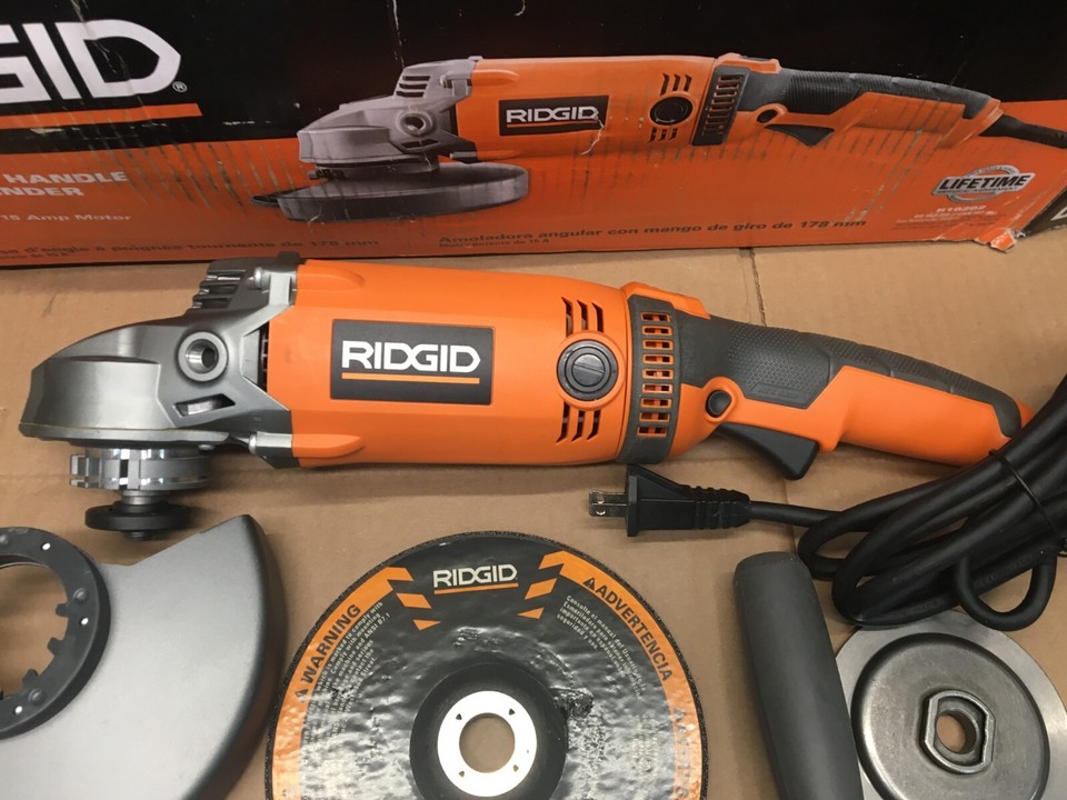 RIDGID R10202 15 Amp Corded 7 in. Twist Handle Angle Grinder | eBay