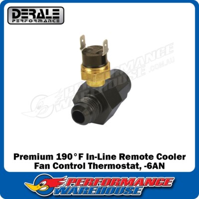 Derale Premium In Line Fan Control 190° Thermostat, -6AN 35025 | eBay ...