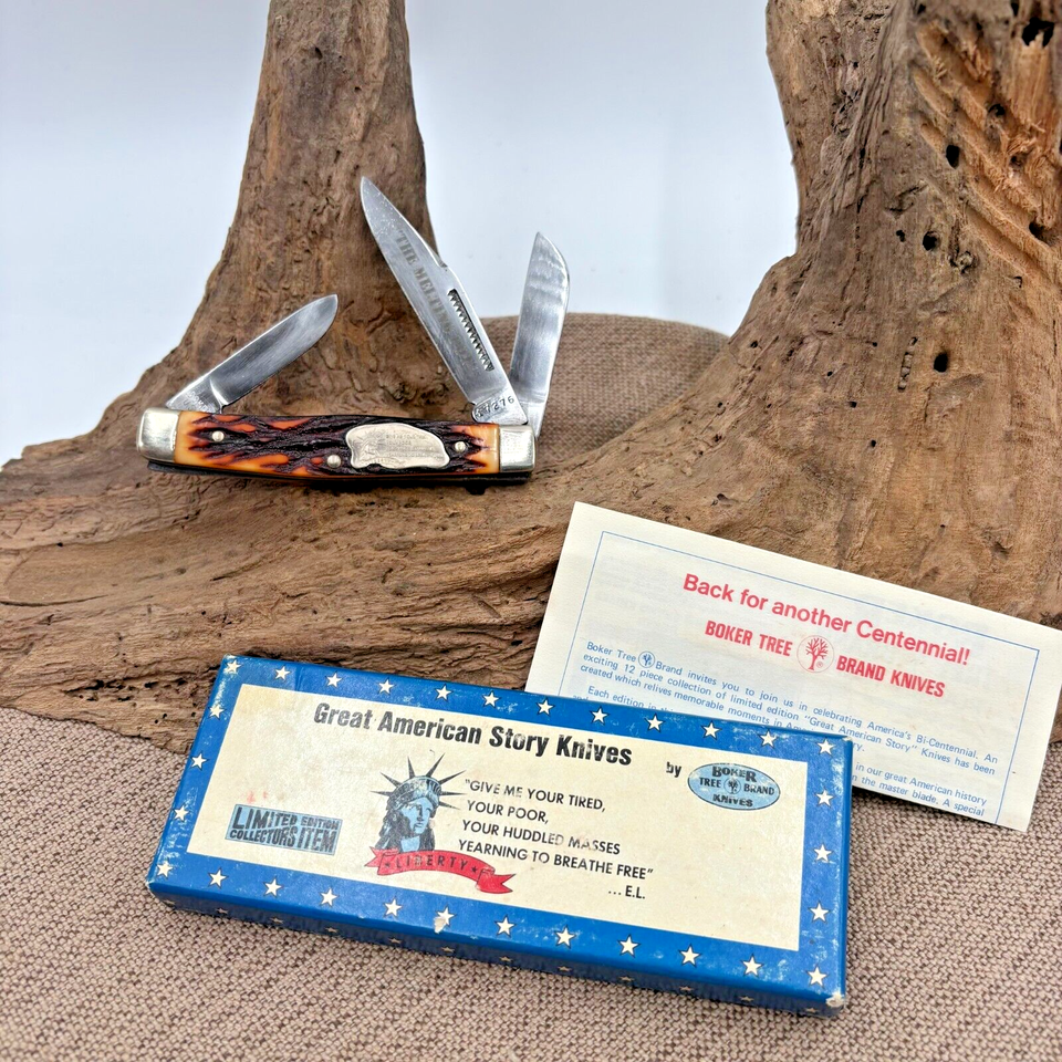 1975 Boker Great American Story Knives 1774 “Liberty “ Stockman Knife ...
