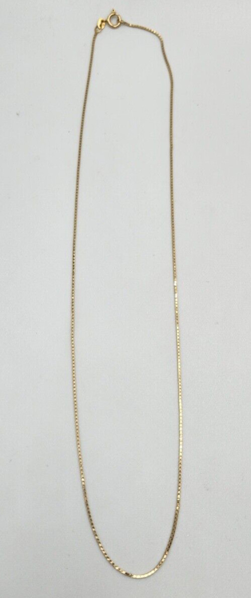 14k Yellow Gold .75mm, 18" Box Chain - Gem