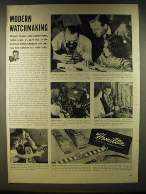 1946 Hamilton Watch Ad - Fulton Lewis, Jr. - Lester, Wesley, FL-12 and ...