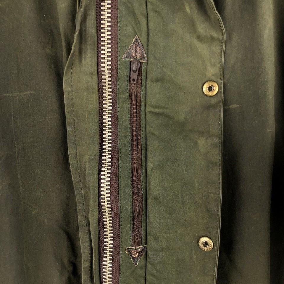 Barbour Border Waxed Cotton Jacket Men’s C46 90s Made in UK Excellent ...