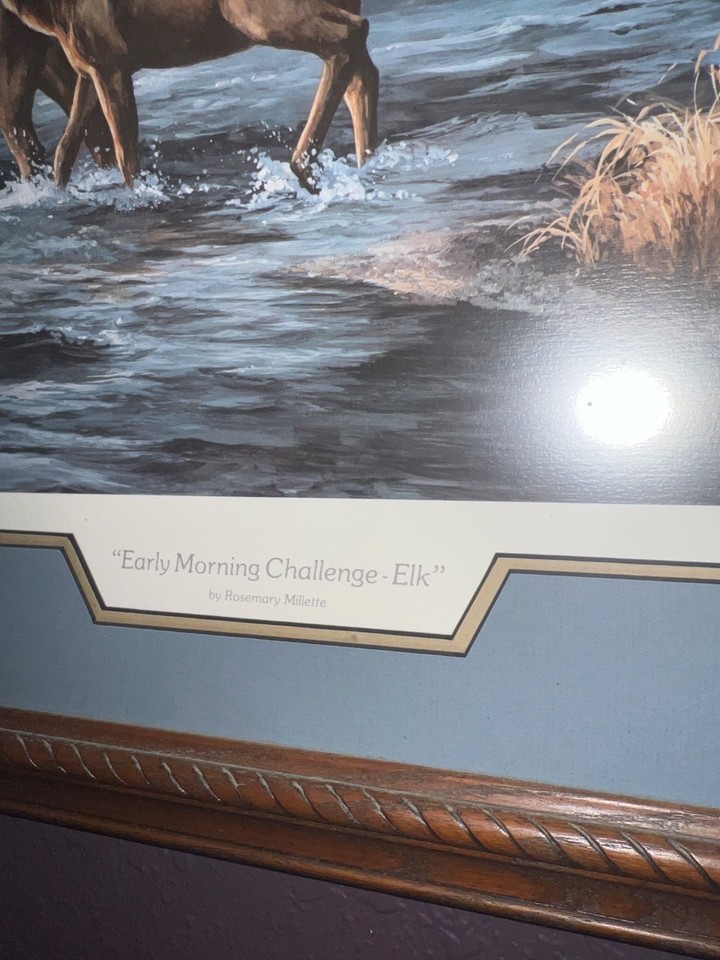 Rosemary Mellette “Early Morning Challenge-Elk” (208/580) signed print ...