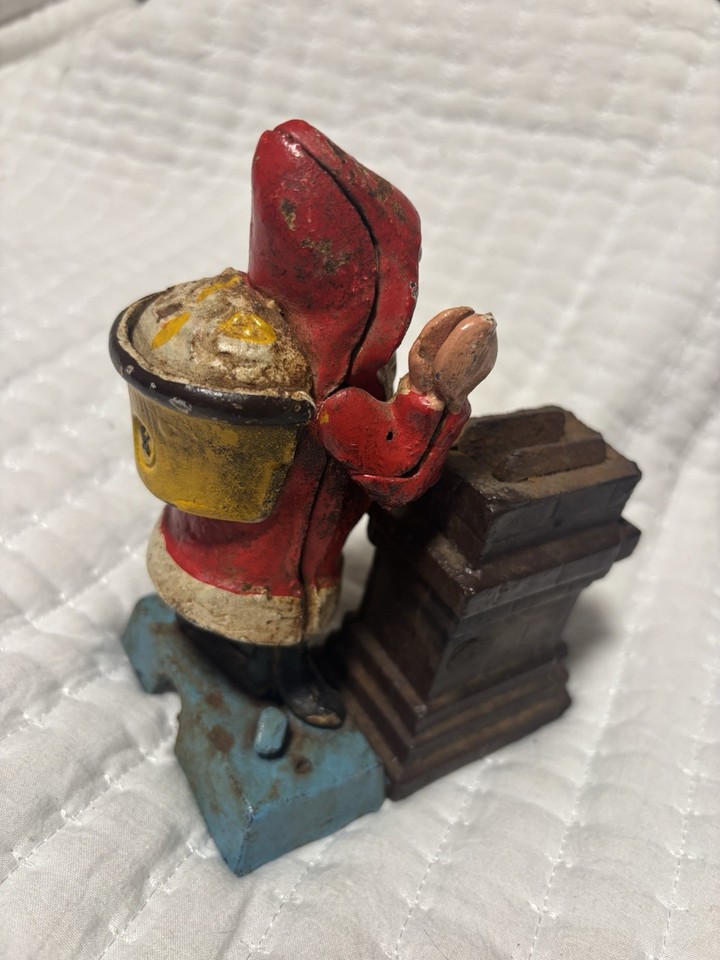 Vintage Cast Iron Santa Claus Mechanical Bank Made By Charles G Shepard ...