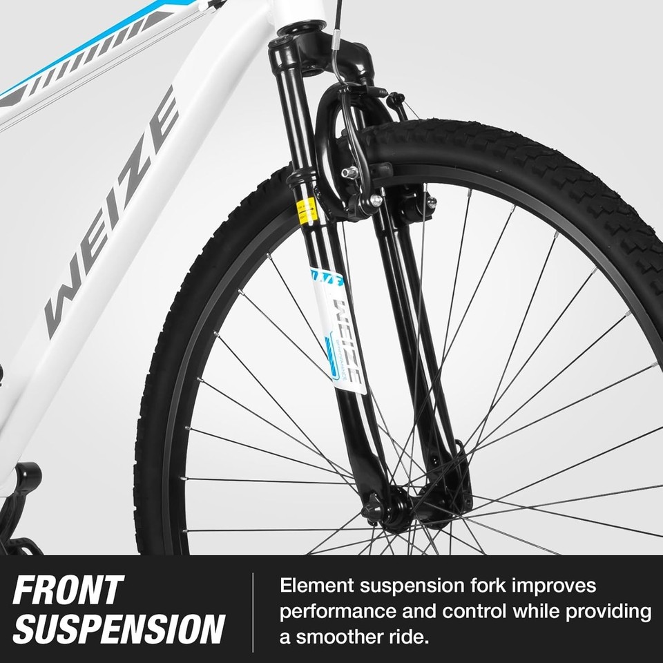 WEIZE Hardtail Mountain Bike, 21 Speed, V-Brake Lightweight Aluminium ...