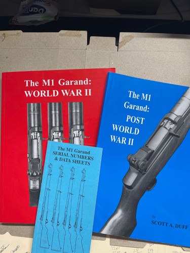 Lot of 3 M1 Garand Books by Scott Duff - World War II, Post WWII, SNs ...