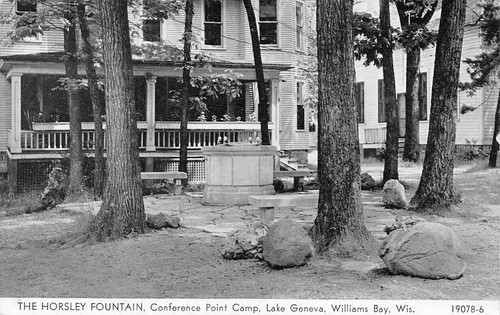 Horsley Fountain Conference Point Camp Lake Geneva Williams Bay,WI Vtg ...