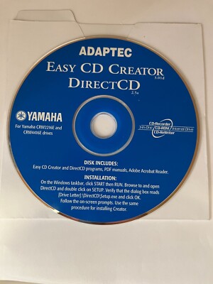 Adaptec Easy CD Creator DirectCD for Yamaha CRW2216E & CRW4416E Drives ...