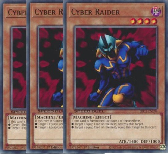 Yugioh - Cyber Raider x 3 - 1st Edition NM - Free Holographic Card | eBay